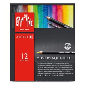 caran d'ache museum aquarelle pencil sets museum intro set of 12 colours (3510.312)