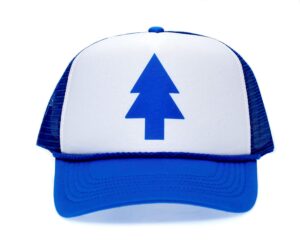 posse comitatus dippers blue pine tree unisex-adult trucker hat -one-size royal/white