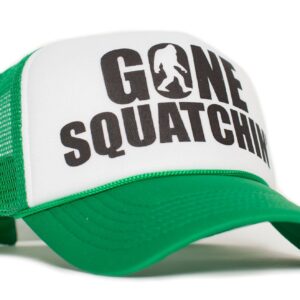 Gone Squatchin' Unisex-Adult Trucker Hat -One-Size Green/White