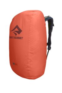 sea to summit waterproof nylon backpack cover, outback red, medium