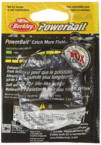 Berkley PowerBait Power Grubs Fishing Bait, White, Irresistible Scent & Flavor, Realistic Action, Bulky Body, Ideal for Bass, Walleye, Trout and More