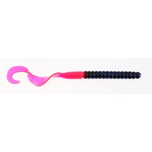 berkley powerbait® power worm fishing bait, blue fleck firetail, 7in | 18cm, irresistible flavor, classic curly tail worm profile, ideal for spring, summer and fall fishing