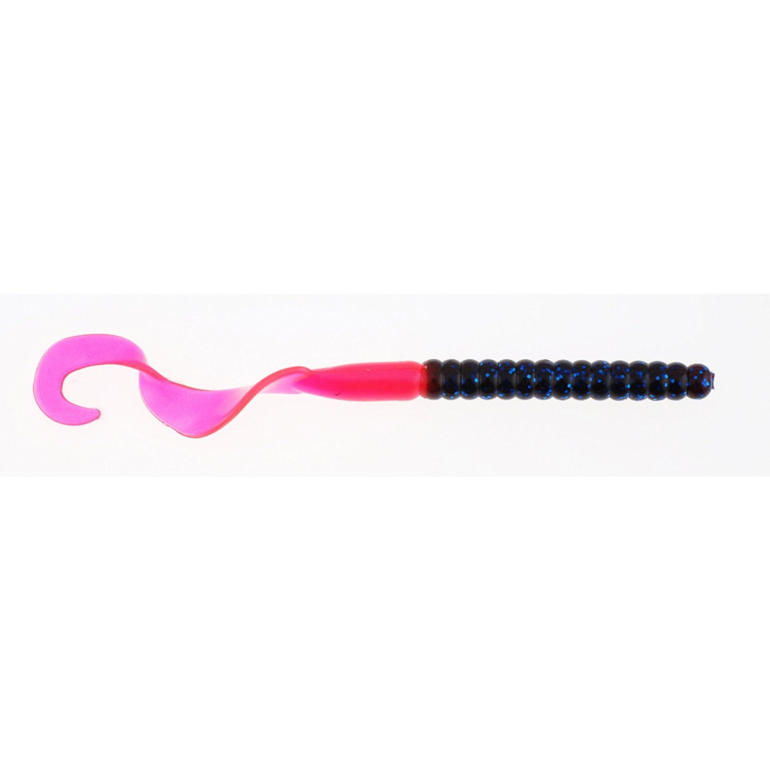 Berkley PowerBait® Power Worm Fishing Bait, Blue Fleck Firetail, 7in | 18cm, Irresistible Flavor, Classic Curly Tail Worm Profile, Ideal for Spring, Summer and Fall Fishing