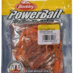 Berkley PowerBait Power Nymph Smoke Orange, 1" (12 Count)