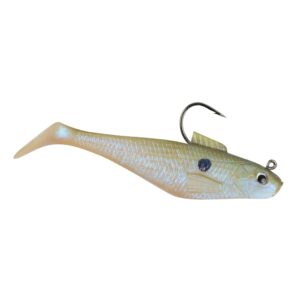 berkley powerbait pre-rigged swim shad fishing bait, shad, 4in | 10cm, irresistible scent & flavor, realistic profile, ready-to-fish, ideal for bass, walleye, pike and more