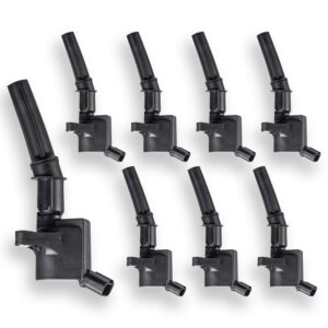 ena set of 8 curved boot ignition coil pack compatible with ford lincoln mercury 4.6l 5.4l v8 replacement for dg508 c1454 c1417 fd503 1l2u12029aa i2lu-12a388-aa c1417 dg473 dg481 dg491