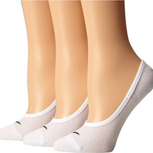 Nike Everyday Lightweight Footie Training Socks, Nike Socks Women, White/Black (3 Pair), M