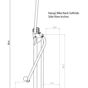 Softride Hang2, 2-Bike Hitch Mounted Rack for 2" and 1.25”, Swings Down with Bicycles Loaded, Allows Trunk, Hatch, or Tailgate Access. Cars, SUVs, Vans, or Trucks (27041)