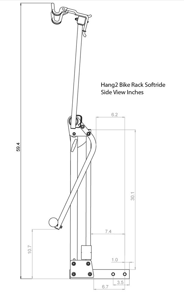 Softride Hang2, 2-Bike Hitch Mounted Rack for 2" and 1.25”, Swings Down with Bicycles Loaded, Allows Trunk, Hatch, or Tailgate Access. Cars, SUVs, Vans, or Trucks (27041)