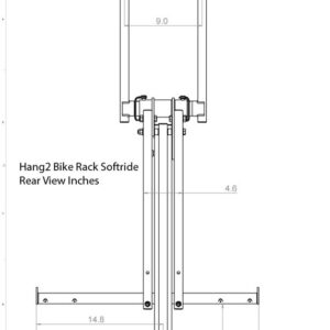 Softride Hang2, 2-Bike Hitch Mounted Rack for 2" and 1.25”, Swings Down with Bicycles Loaded, Allows Trunk, Hatch, or Tailgate Access. Cars, SUVs, Vans, or Trucks (27041)