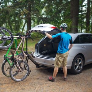 Softride Hang2, 2-Bike Hitch Mounted Rack for 2" and 1.25”, Swings Down with Bicycles Loaded, Allows Trunk, Hatch, or Tailgate Access. Cars, SUVs, Vans, or Trucks (27041)