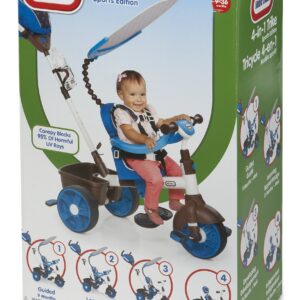 Little Tikes 4-in-1 Trike Ride On, Blue/White, Sports Edition