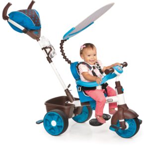 Little Tikes 4-in-1 Trike Ride On, Blue/White, Sports Edition