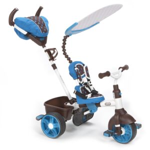 Little Tikes 4-in-1 Trike Ride On, Blue/White, Sports Edition