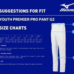 Mizuno Youth Select Pro Pants, Grey, X-Large