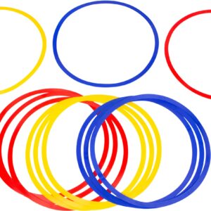 Trademark Innovations Speed and Agility Training Rings (Set of 12), Multi Color, 16-Inch