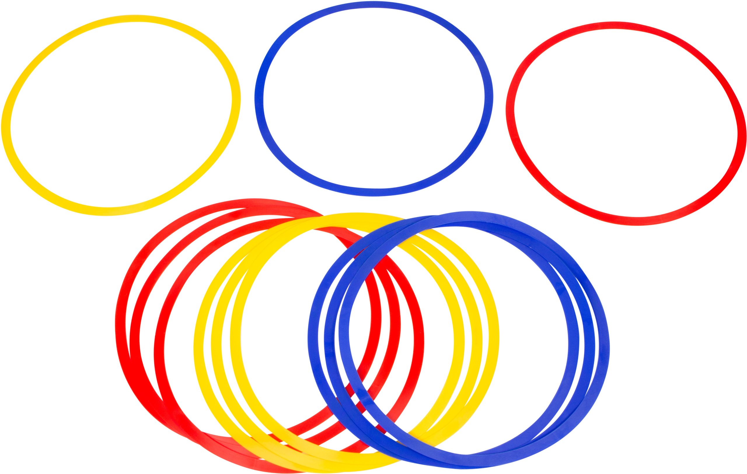 Trademark Innovations Speed and Agility Training Rings (Set of 12), Multi Color, 16-Inch