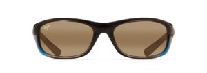 maui jim men's and women's kipahulu polarized wrap sunglasses, marlin/hcl® bronze, small