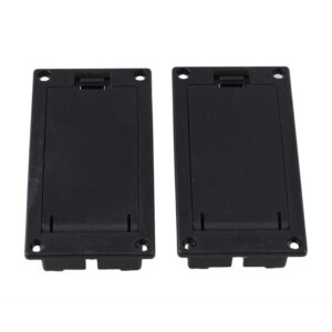 bqlzr 1.50x0.87x2.83inch(wxhxl) 9v power case box compartment cover for guitar bass pack of 2