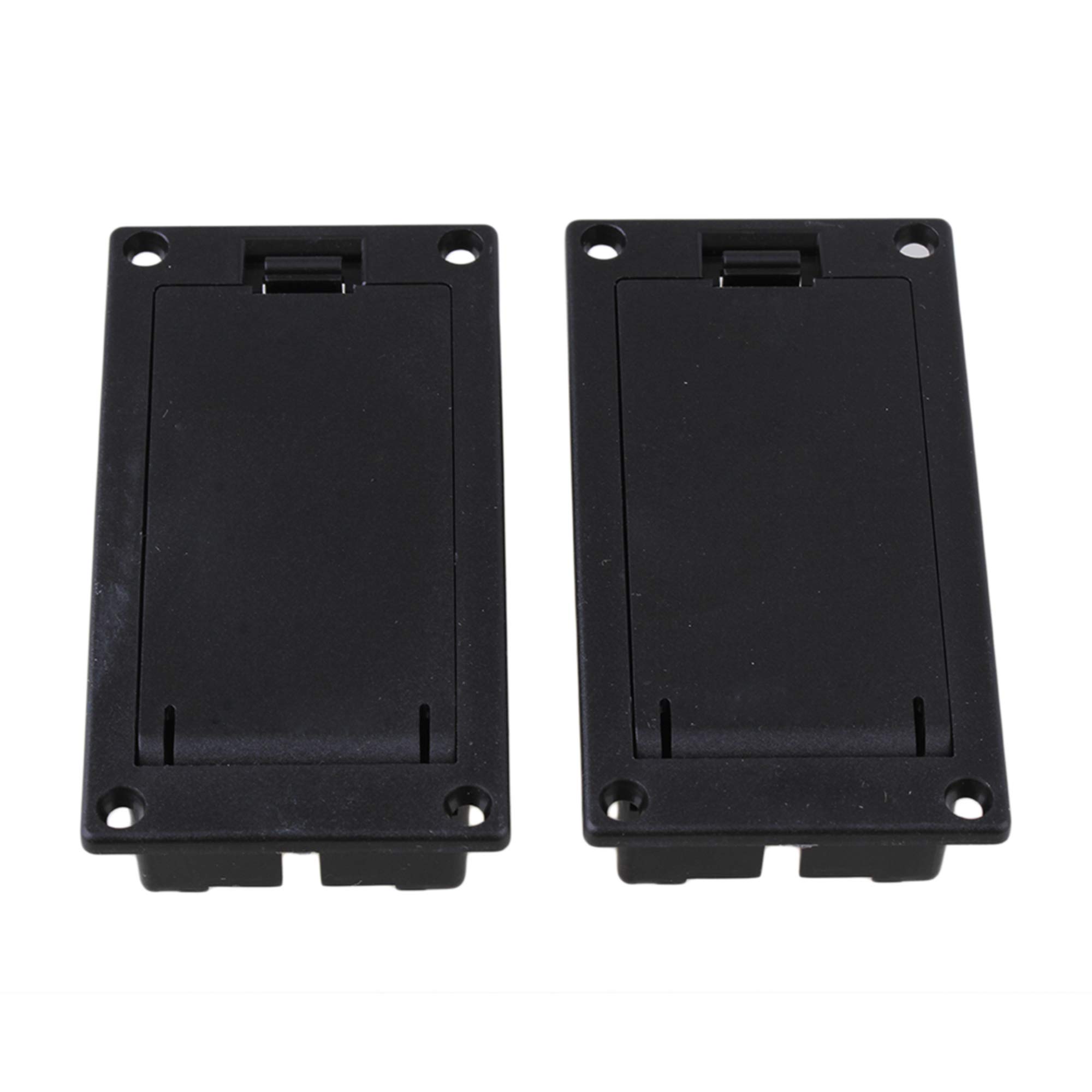 BQLZR 1.50x0.87x2.83inch(WxHxL) 9v power Case Box Compartment Cover For Guitar Bass Pack of 2