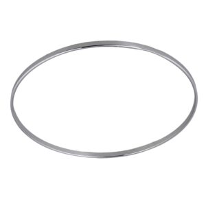 BQLZR 11.34 Inch Chrome Nickel Plated Banjo Tension Hoop Banjo Flanges Banjo Parts 11.34x11.54x0.39inch(IDxDxH)