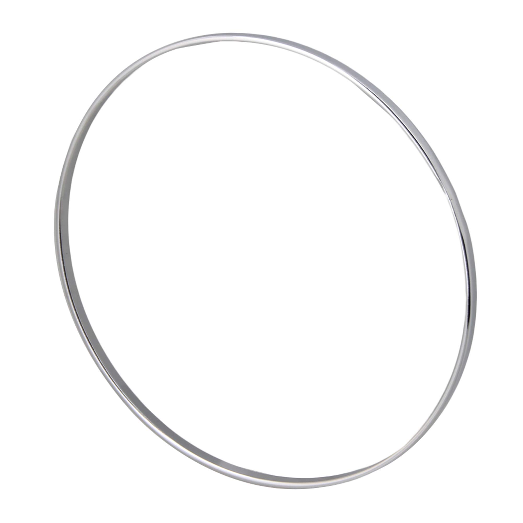 BQLZR 11.34 Inch Chrome Nickel Plated Banjo Tension Hoop Banjo Flanges Banjo Parts 11.34x11.54x0.39inch(IDxDxH)