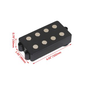 BQLZR Noiseless Good Balance 4 String Bass Pickup with 4 Color-Coded Conductors,Respond Well to Both Tonal and Volume Input