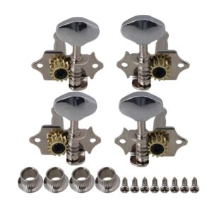 bqlzr chrome tuning pegs machine heads 2r2l for ukulele 4 string guitar bass