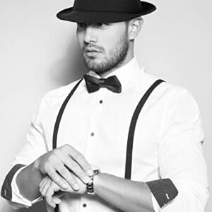 Fedora Hats for Men Unisex Manhattan Black Fedora