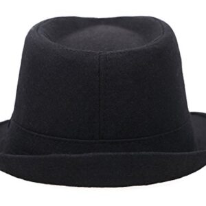 Fedora Hats for Men Unisex Manhattan Black Fedora