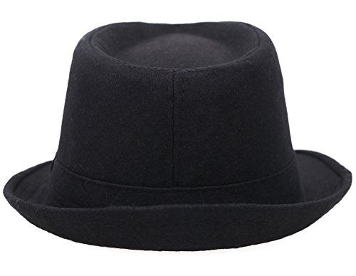 Fedora Hats for Men Unisex Manhattan Black Fedora