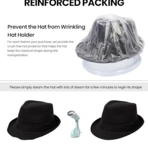 Fedora Hats for Men Unisex Manhattan Black Fedora