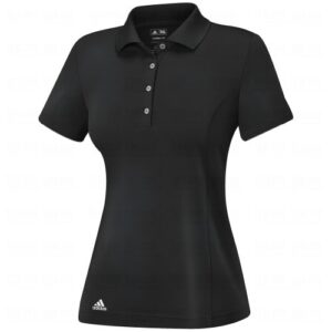 adidas golf women's puremotion jersey polo, black/white, small