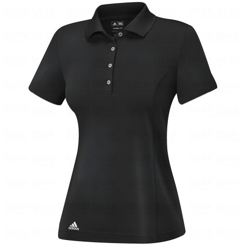 adidas Golf Women's Puremotion Jersey Polo, Black/White, Small