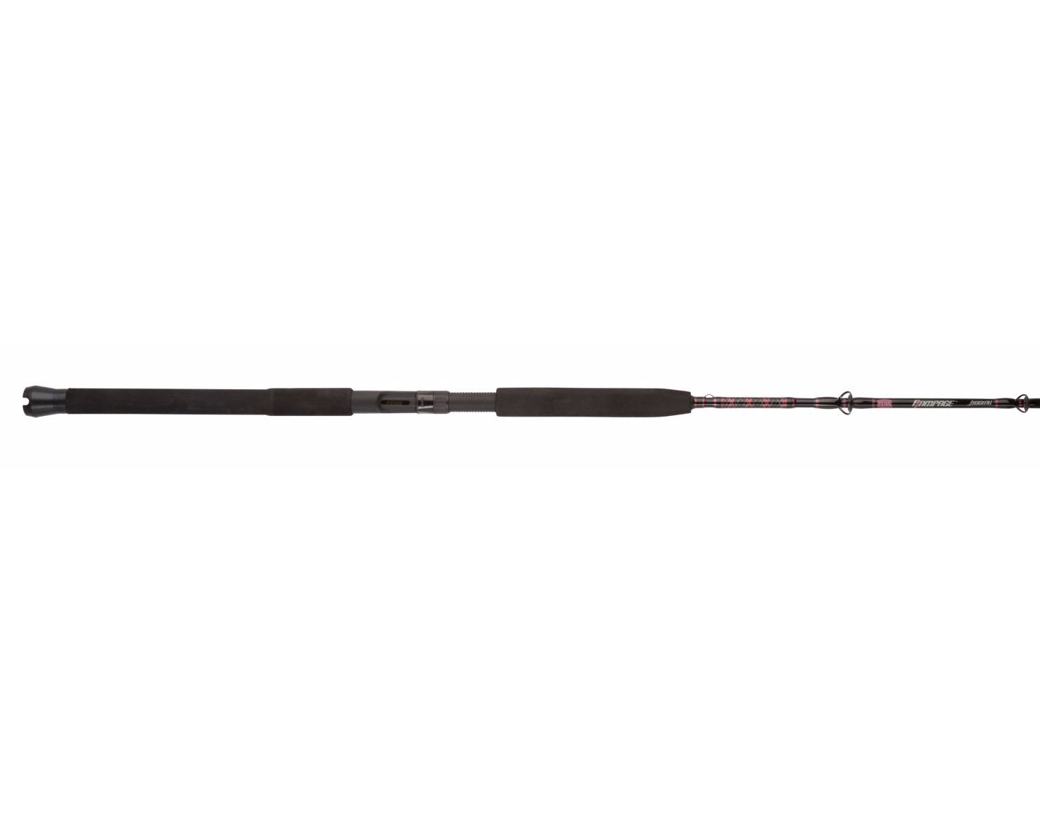 PENN Rampage Jig 6’6” Nearshore/Offshore Spinning Rod; 1-Piece Fishing Rod, 30-80lb Line Rating, Medium Rod Power, Moderate Fast Action, 2-5 oz. Lure Rating