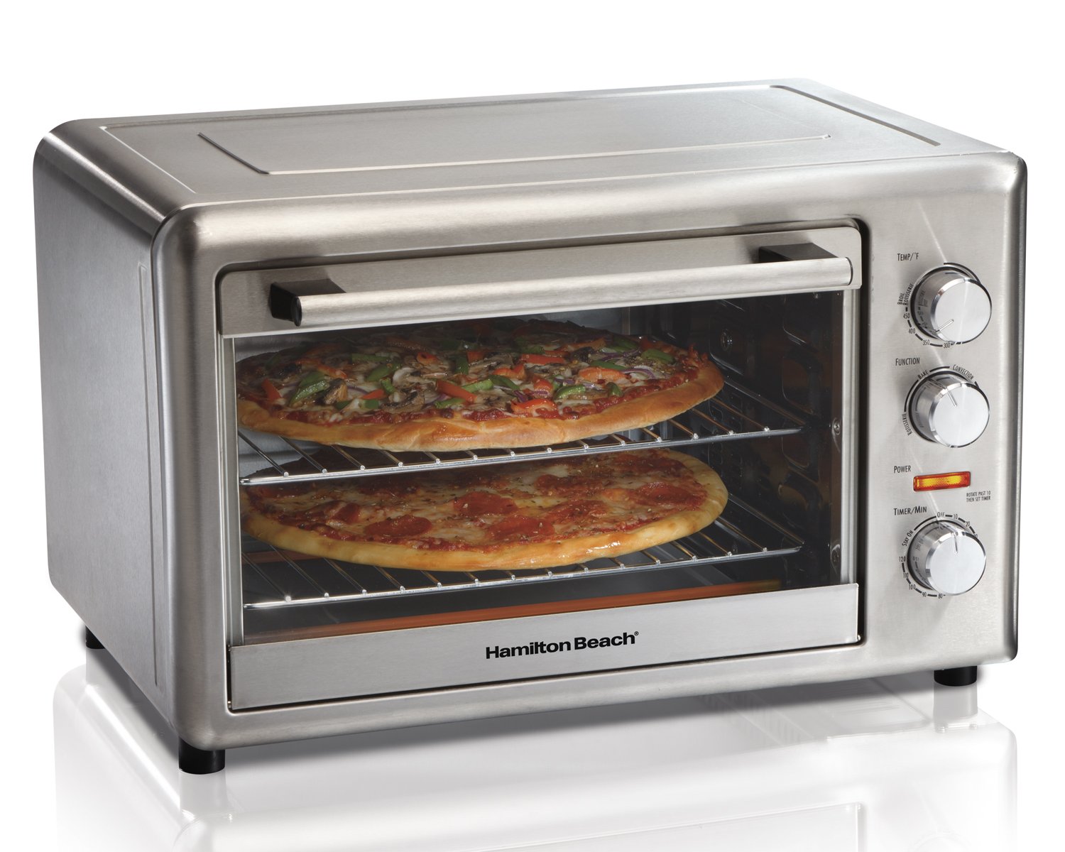 Hamilton Beach 31103A Countertop Oven with Convection and Rotisserie, Metallic (Discontinued)