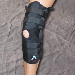 ALPS Coolfit Extended Knee Brace, Prevent or Reduce Severity of Knee Injury, Soft and Breathable, Wrap Around with Adjustable Hinges, Medium Size