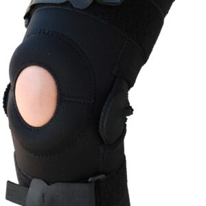 ALPS Knee Brace, Prevent or Reduce Severity of Knee Injury, Soft and Breathable, Adjustable Hinges, Pull-On with Reinforced Seams, Small Size