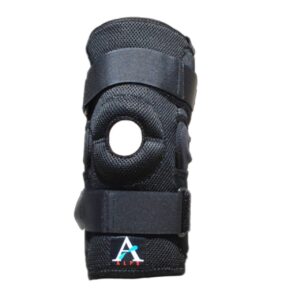 alps coolfit knee brace, prevent or reduce severity of knee injury, soft and breathable, pull-on with adjustable hinges, xxxl size