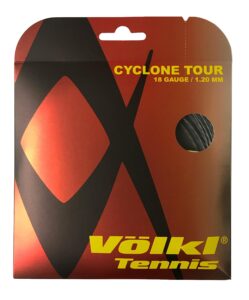 volkl cyclone tour | tennis racquet string | spin & control | ten-sided co-polymer (anthracite, 18, set)