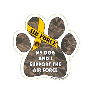 my dog and i support the air force paw magnet by magnetic pedigrees