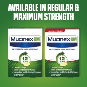 Mucinex DM 12-Hour Expectorant and Cough Suppressant Tablets, 40 ct (Pack of 3)