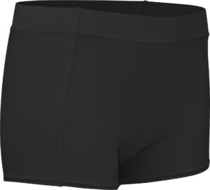 ht117 women's 4" athletic volleyball compression form fit sport short (small, black)