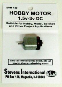 stevens international 1.5 to 3v dc small electric motor (flat sides)