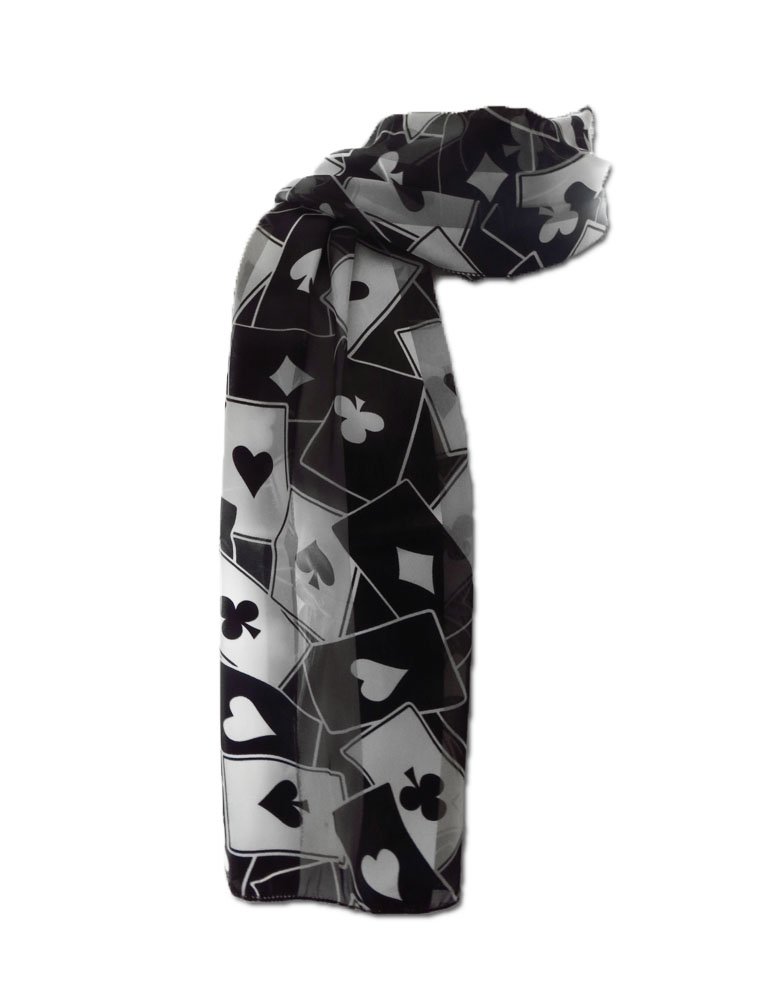 New Company Womens Playing Cards Poker Scarf - Black - One Size