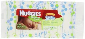 huggies natural care baby wipes - unscented - 16 ct