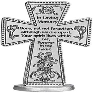 cathedral art (abbey & ca gift in loving memory message cross, 3-inch, one size, multi