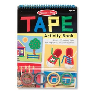 melissa & doug tape activity book: 4 rolls of easy-tear tape and 20 reusable scenes