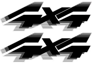 vinylmark llc 4x4 off road decals (black) - 1992 to 1996 fits ford truck bed