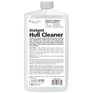 STAR BRITE Instant Hull Cleaner - Easily Remove Stains, Scum Lines & Grime for Boat Hulls, Fiberglass, Plastic & Painted Surfaces - Wipe On, Rinse Off Formula 32 Ounces (081732)